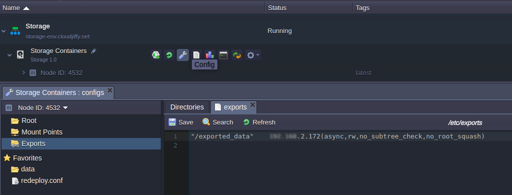 External Nfs Server Configuration Bitss Cloud Billing And Support Central